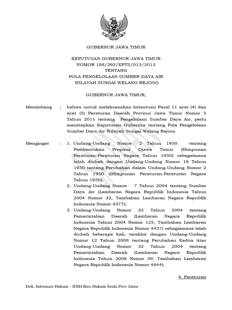 Pengelolaan SDA Sungai Welang | PDF | Sains & Matematika