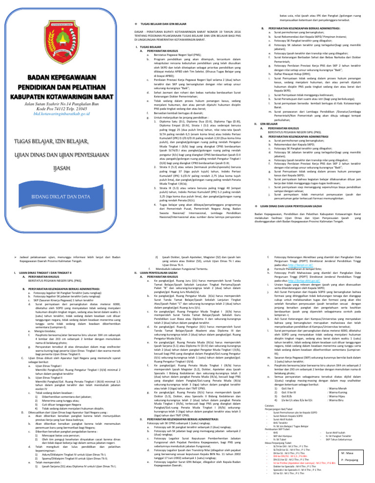 Usul Tugas Belajar Dan Ijin Belajar 1 | PDF