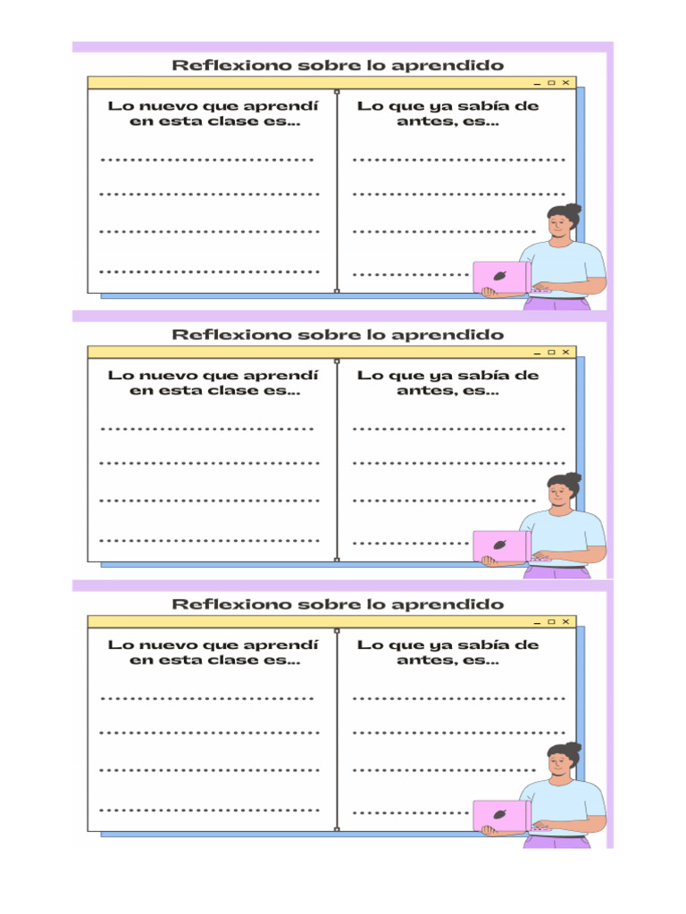 Ticket de Salida Reflexion | PDF