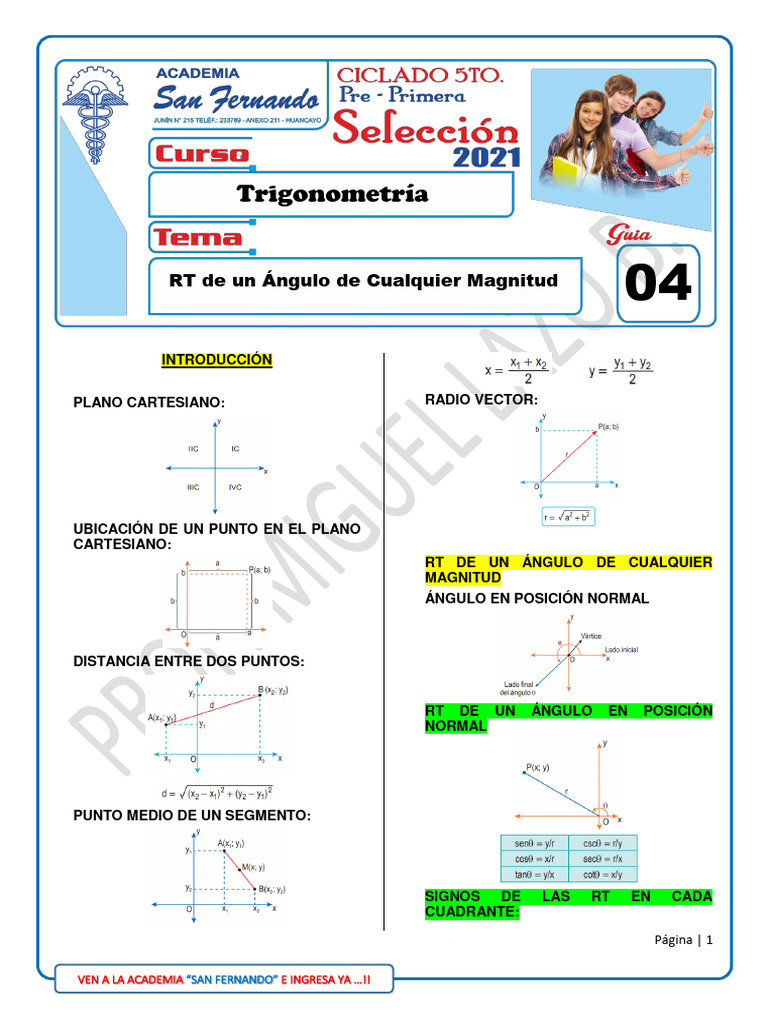 Guia N4A RT de Un Angulo de Cualquier Magnitud | PDF | Métodos y ...