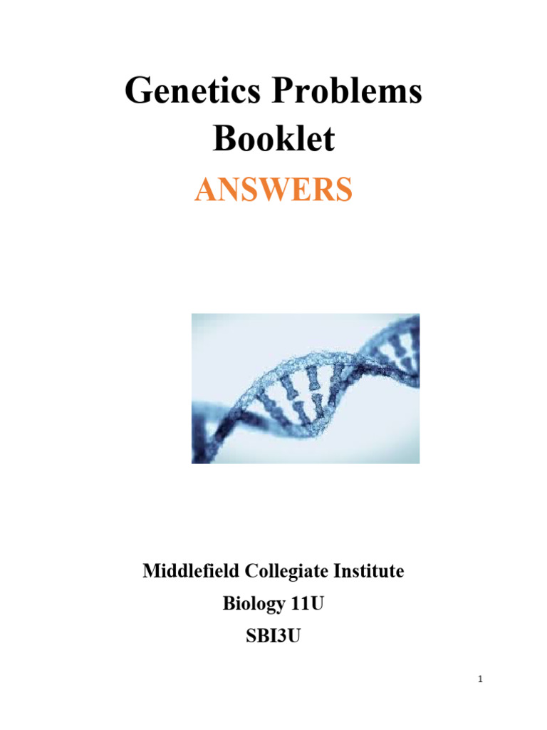 2019-10-15 Genetics Problems Booklet Answers | PDF | Dominance ...