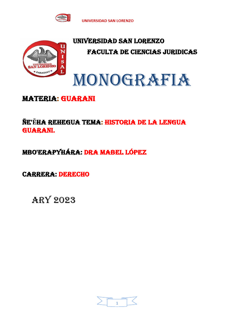 Historia del Guaraní en Paraguay | PDF