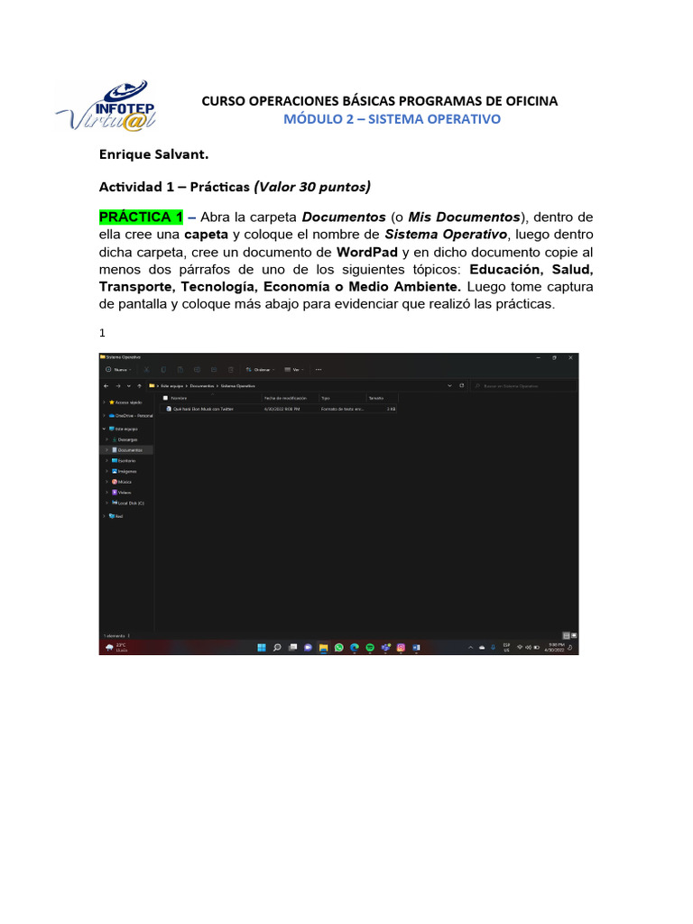 Actividad 1 Del Módulo 2 - Prácticas | PDF