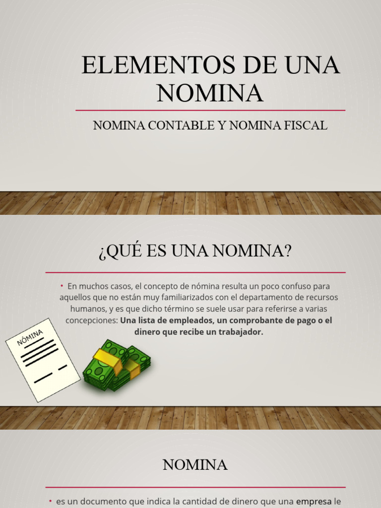 Elementos De Una Nomina Pdf Cheque De Pago Salario