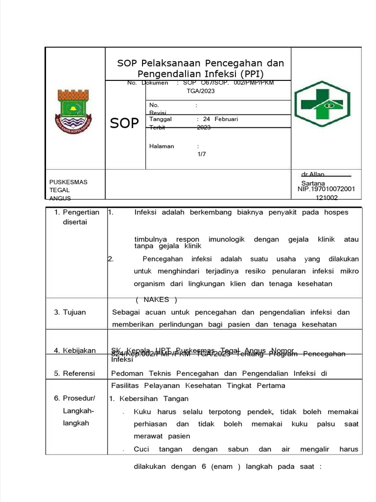 PDF Sop Pelaksanaan Ppi | PDF