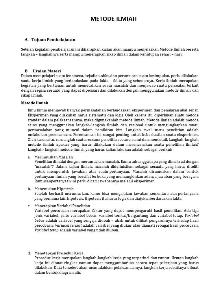 METODE ILMIAH Megasari | PDF | Karier & Perkembangan | Kesehatan Holistik