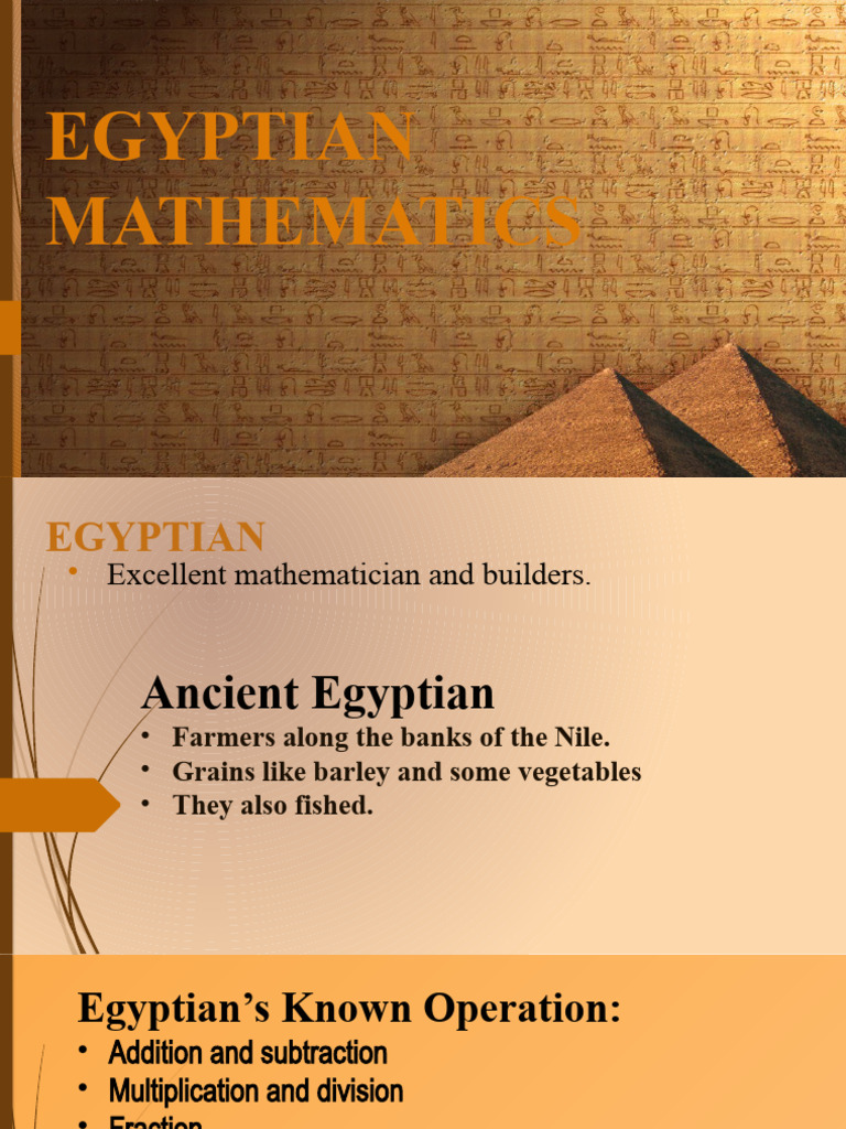 Ancient Egyptian Mathematics Overview | PDF | Ancient Egypt | Decimal