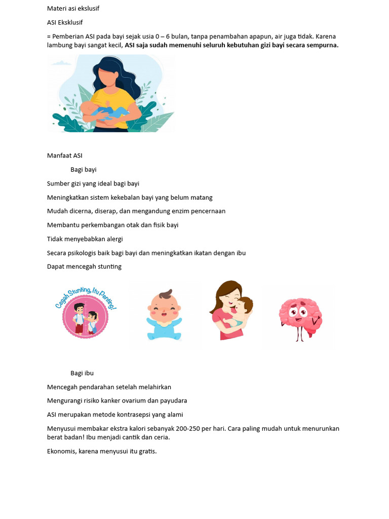 Manfaat ASI Eksklusif | PDF
