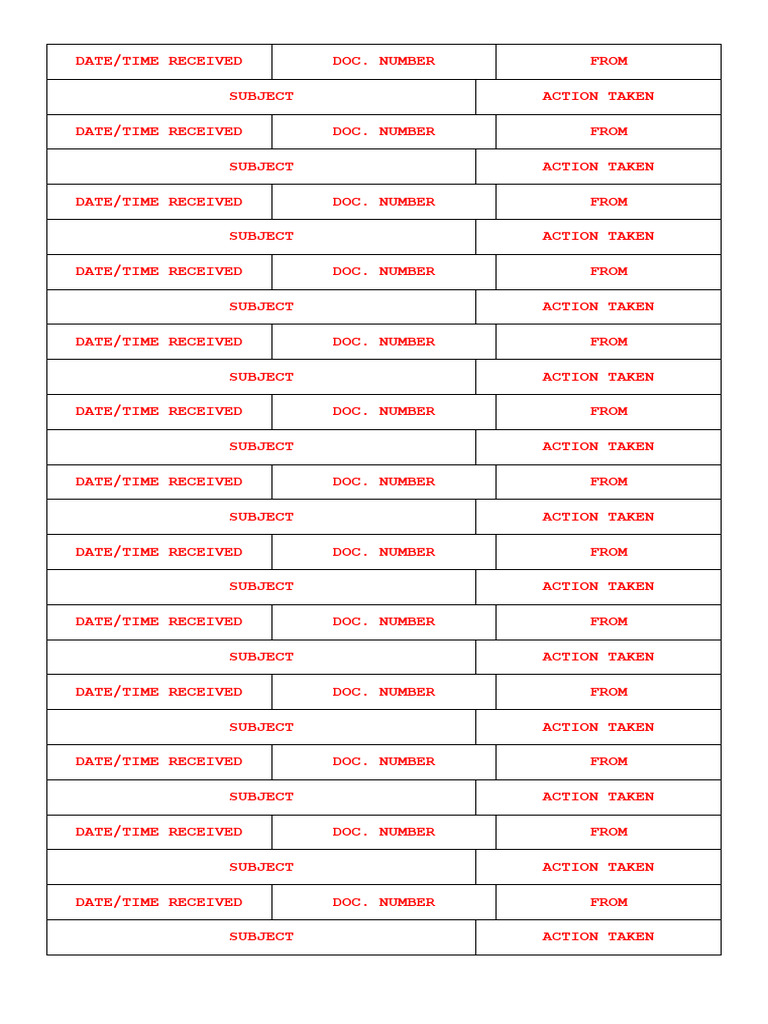 Document Log Overview | PDF | Home & Garden