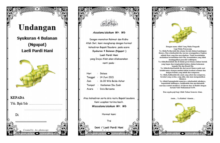 Syukuran Ngupat Laeli Pardi Hani | PDF