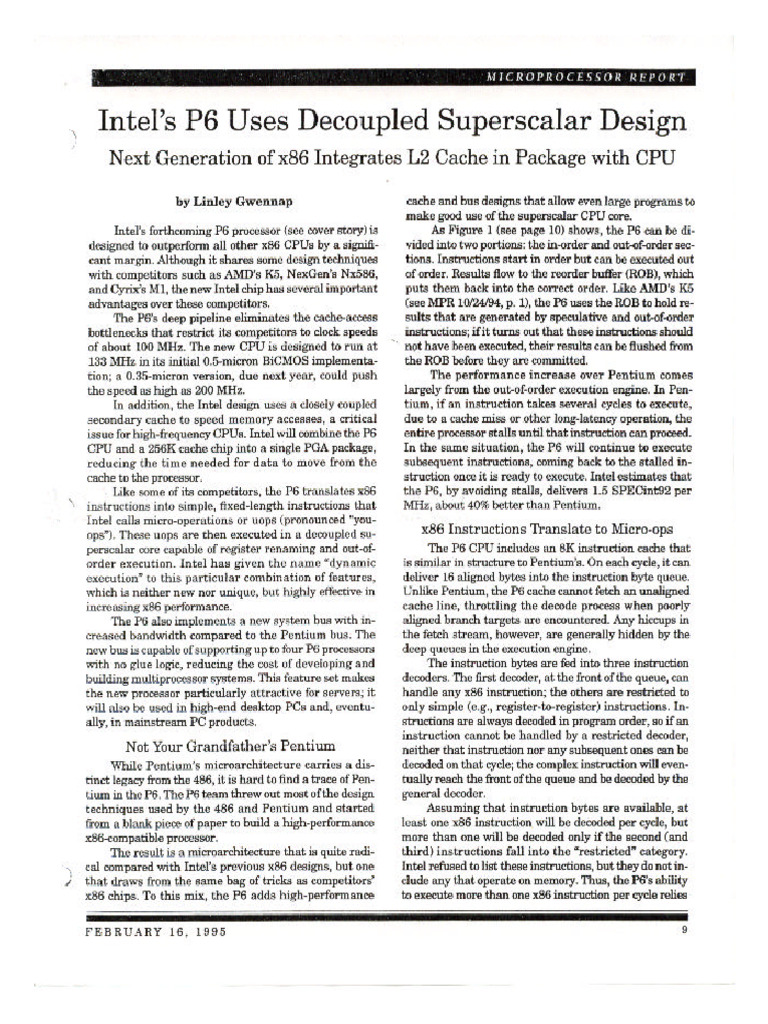 Intel P6 | PDF