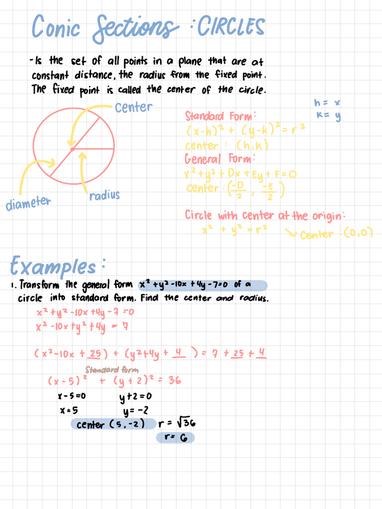 Circles and Ellipse | PDF
