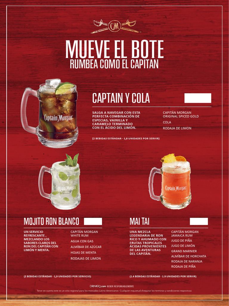 Captain Morgan Menu A4 | PDF
