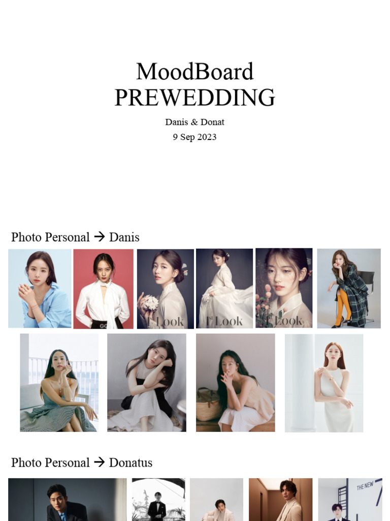 Contoh MoodBoard Prewedding | PDF