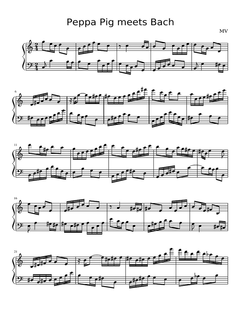 Peppa Pig Flute Sheet Music Guide | PDF