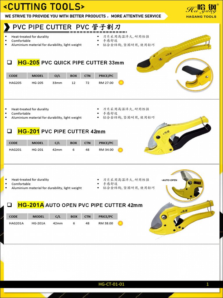 s@Hg Ct 01 01 Pvc Pipe Cutter | PDF | Heat Treating | Pipe (Fluid ...