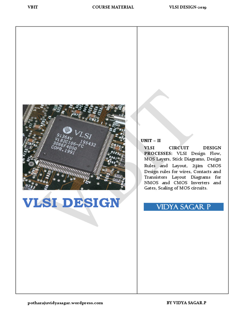 Vlsi Design Unit 2 2019 | PDF | Logic Synthesis | Integrated Circuit