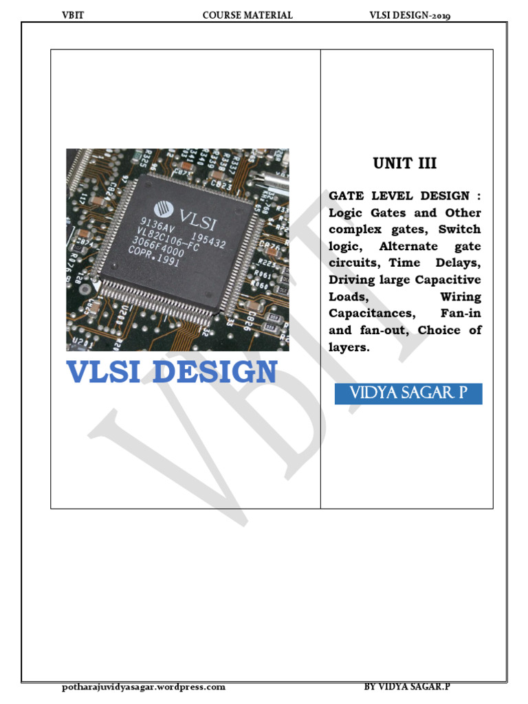 VLSI Gate-Level Design Guide | PDF | Logic Gate | Cmos