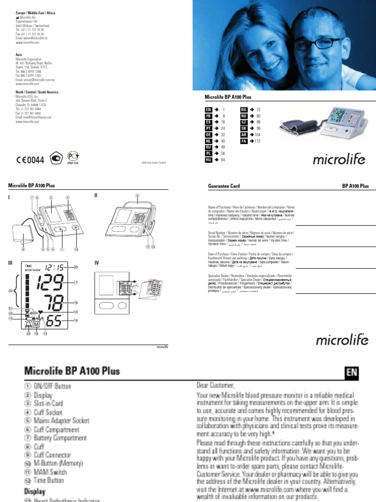 BP A100 Plus | PDF | Blood Pressure | Rechargeable Battery