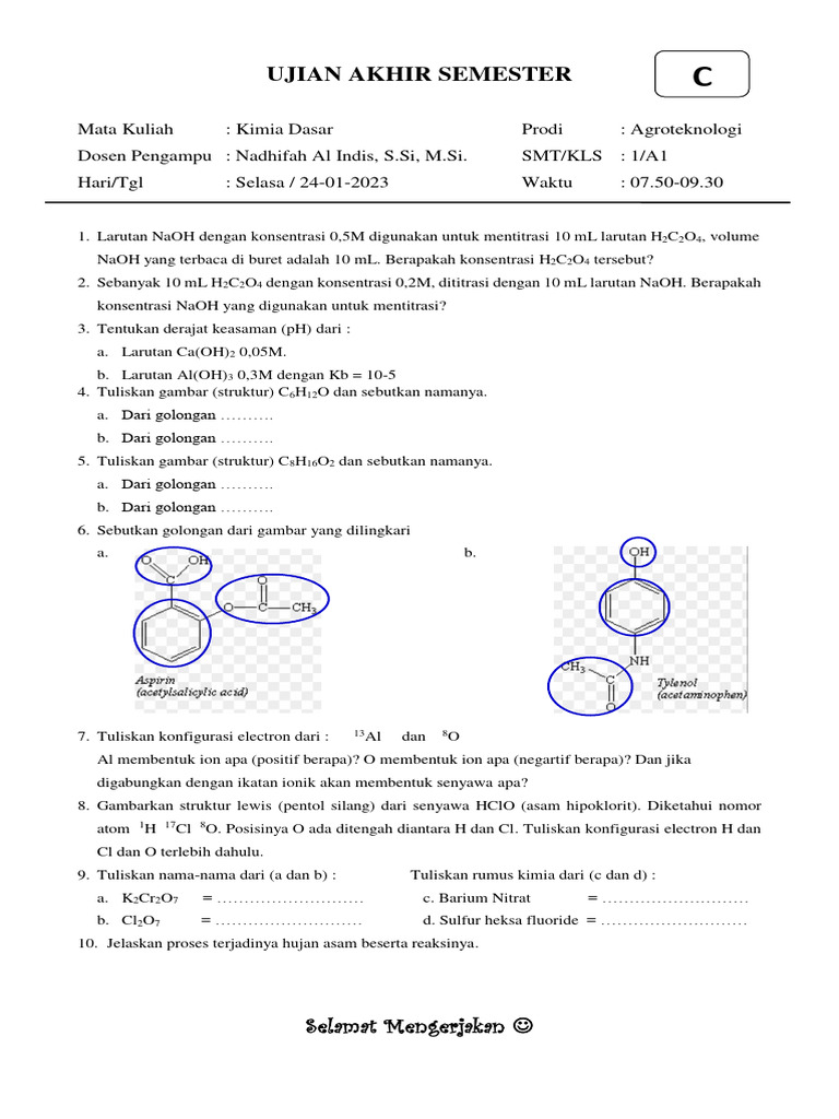 UAS KimDas Agro 2023 (A1) - susulan | PDF
