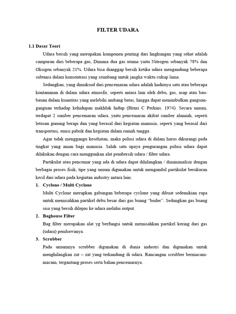 Alat Filter Udara Portable dan Efektif | PDF | Sains & Matematika