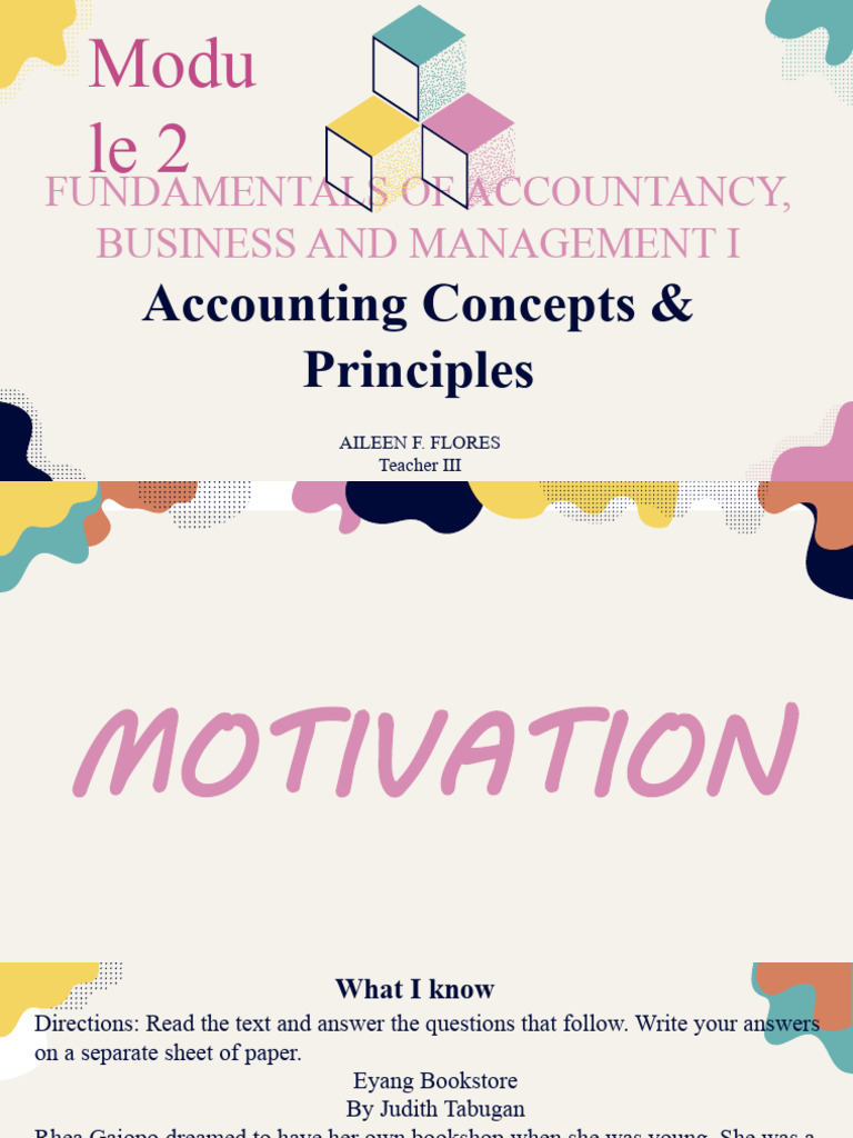 Module2 ACCOUNTING CONCEPTS PRINCIPLES | PDF | Service Industries | Business