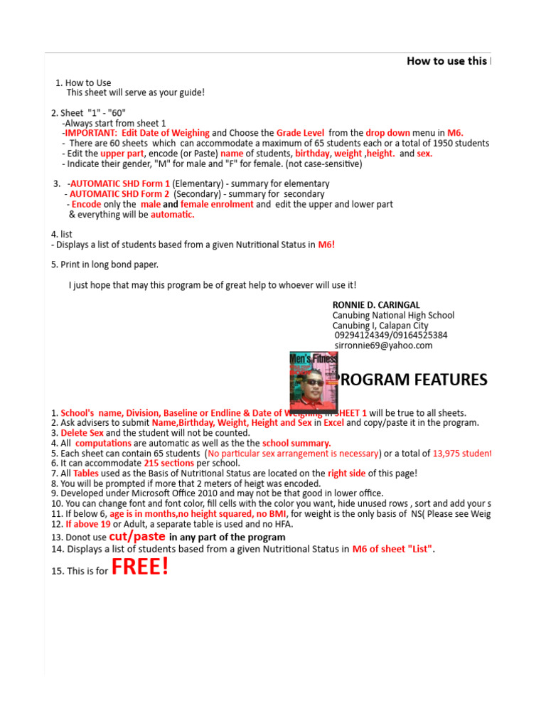 BASELINE Nutritional Status 2023 2024 2 | PDF