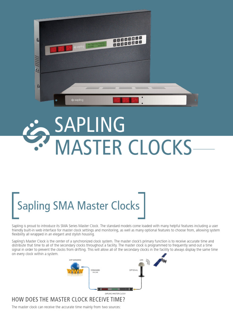 Sapling Master Clock Brochure V1.1 | PDF | Home & Garden | Computers