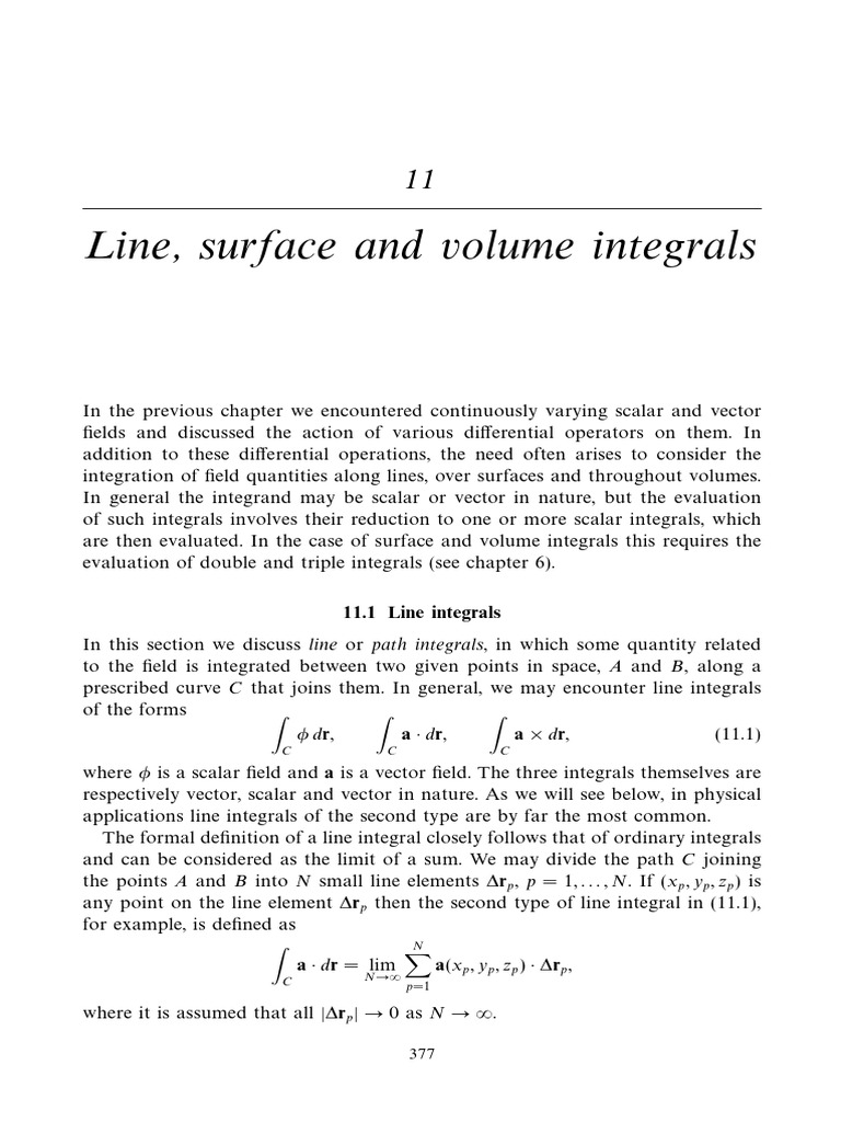 Line Intregal (Riley, Hobson and Bence) | PDF | Integral | Euclidean Vector
