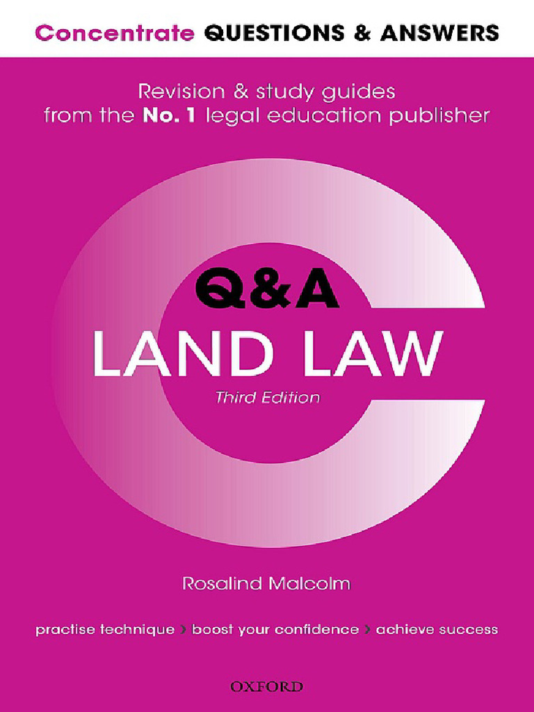 Land Law Q&A: Exam Success Guide | PDF | Home & Garden | Science ...