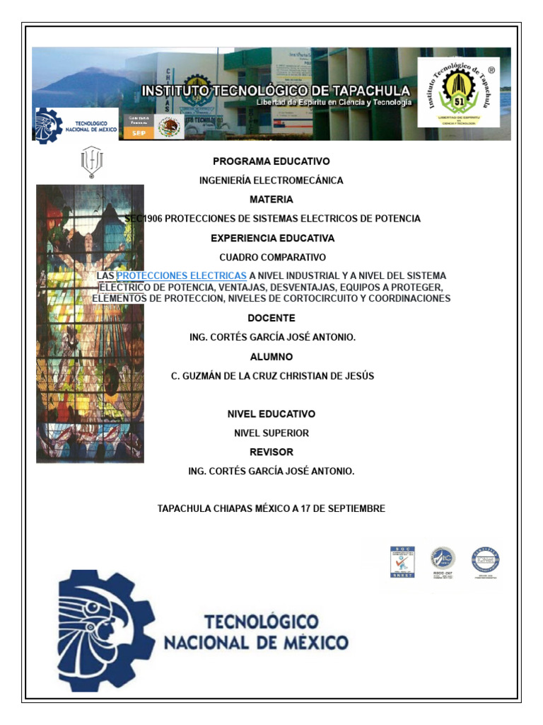 U1 Ta2 Cuadro Comparativo Protecciones Industriales VS S.e.p-19510346 | PDF