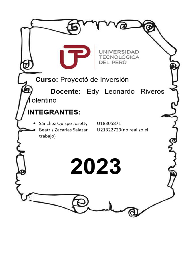 Avanze Proyecto de Inversion | PDF