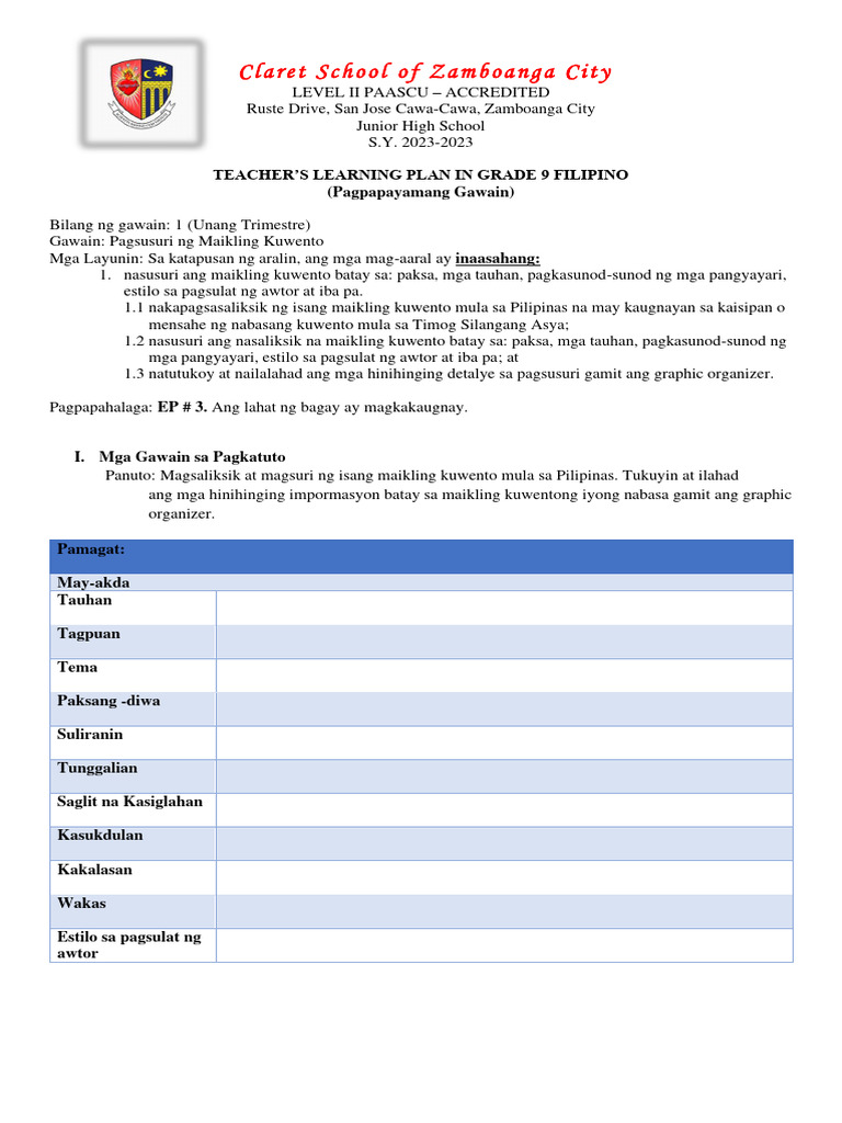 Filipino 9 ICL | PDF