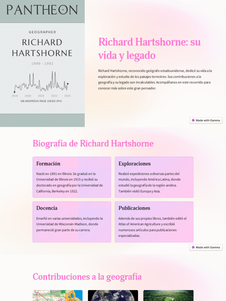 Richard Hartshorne Su Vida y Legado | PDF | Geografía | Paisaje Richard Hartshorne Su Vida y Legado | PDF | Geografía | Paisaje