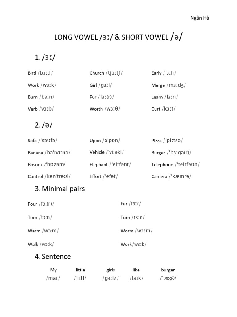 Long and Short Vowel Sounds Explained | PDF | Language Arts & Discipline