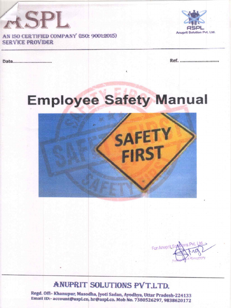 Employee Safety Manual | PDF Employee Safety Manual | PDF