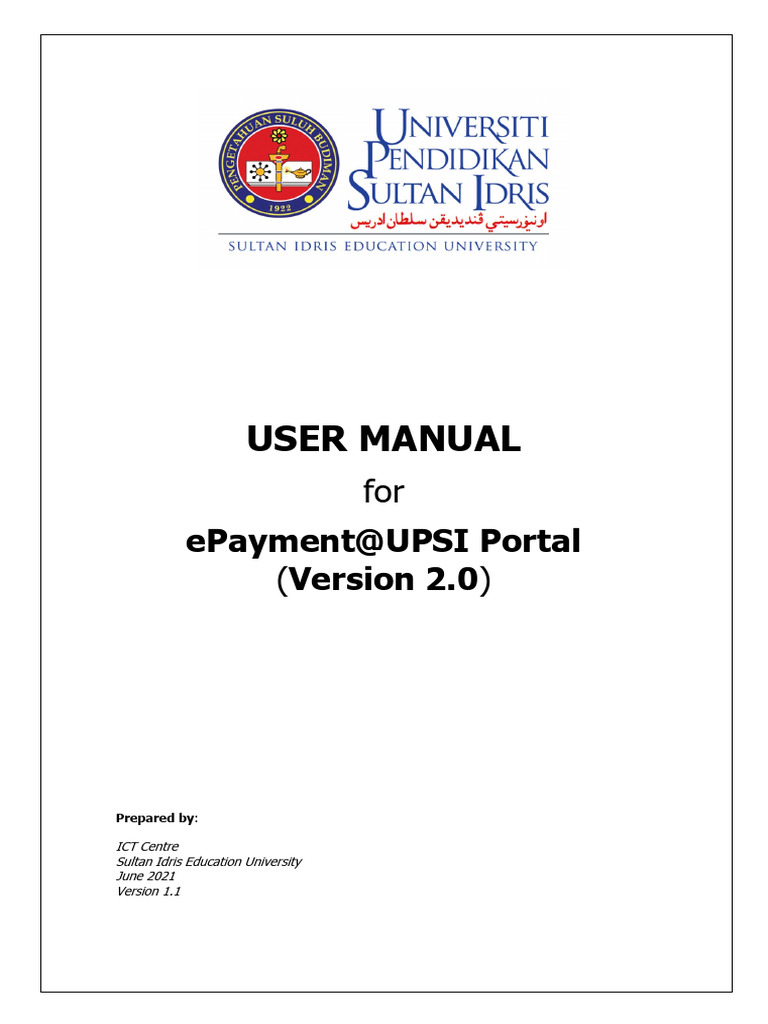 UPSI Epayment User Manual | PDF | Payments | Receipt