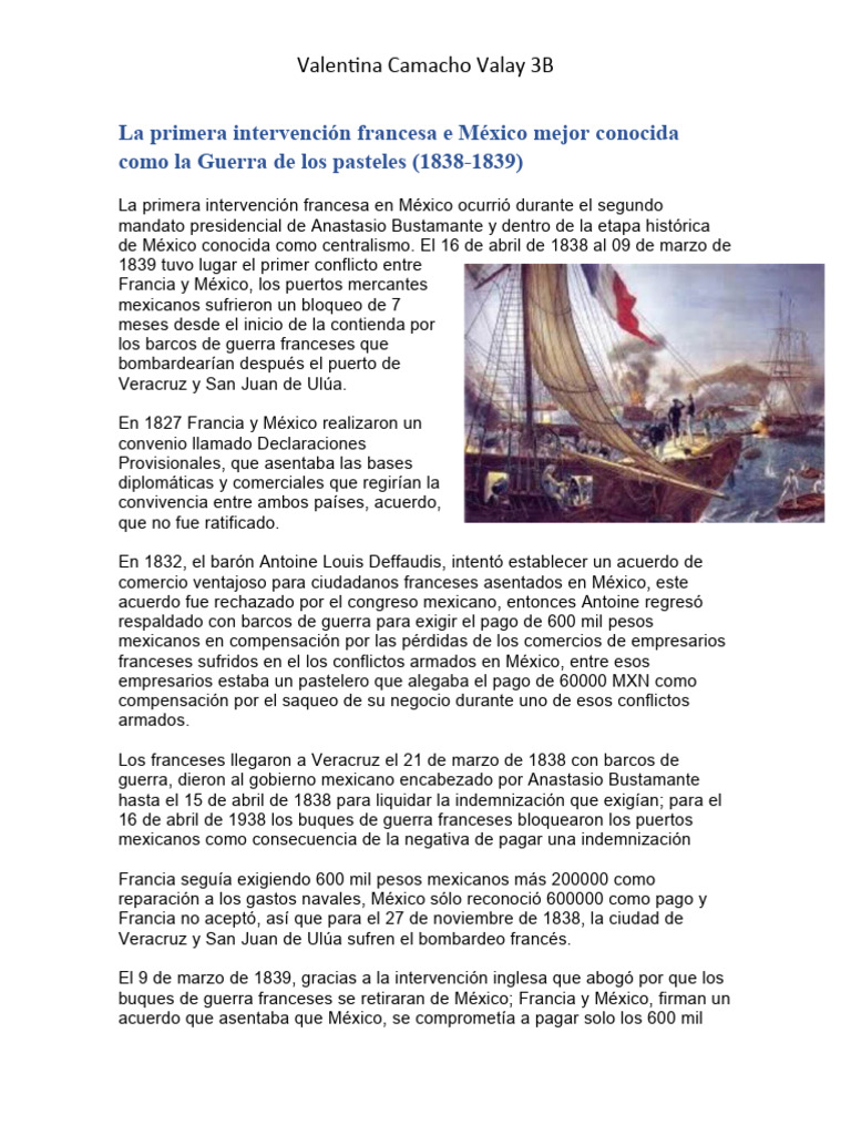 La primera y segunda intervención francesa | PDF | Conflictos ...