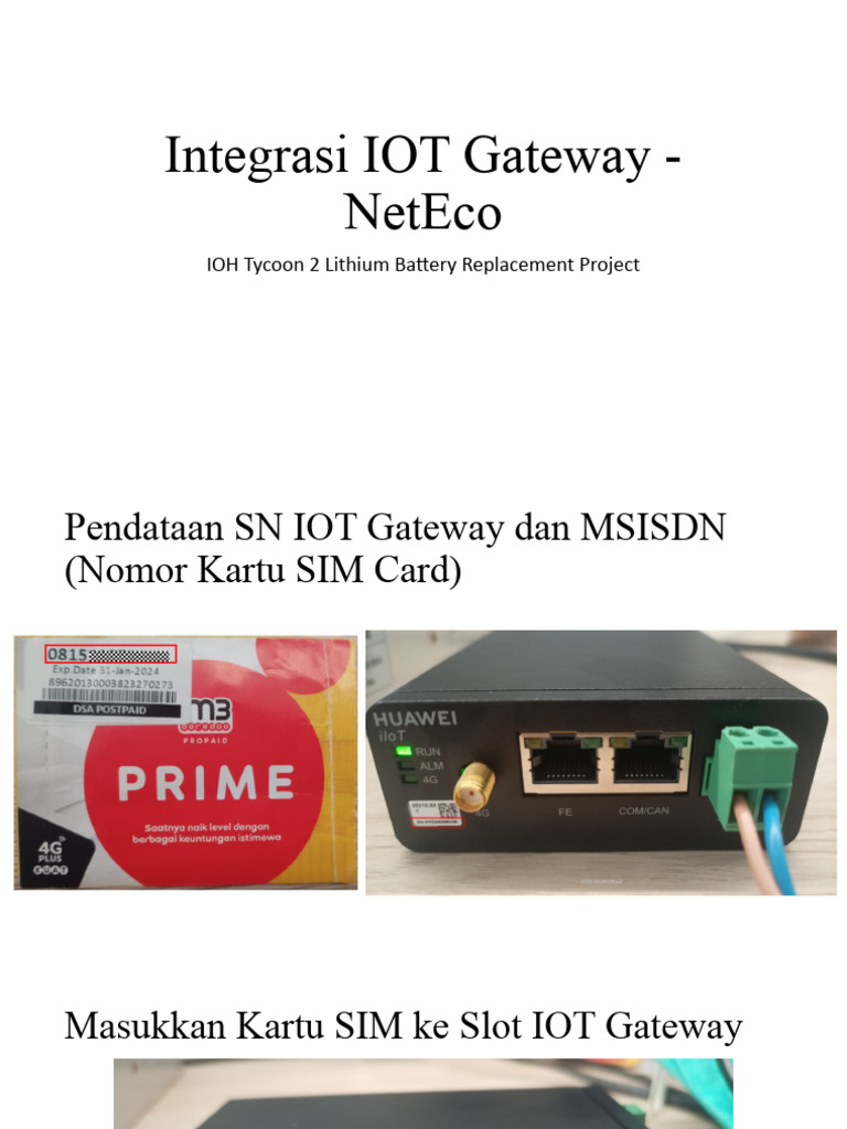 Integrasi IOT Gateway - NetEco | PDF