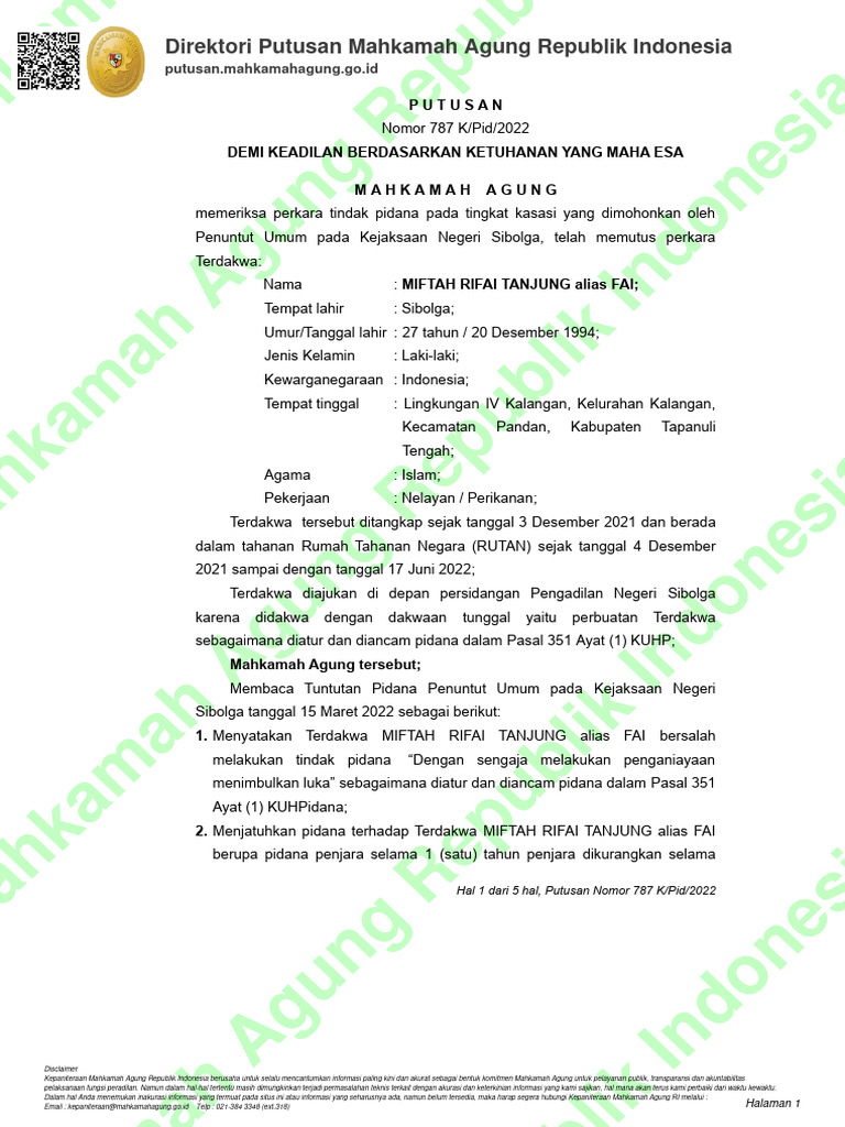 Putusan 1025 K Pid 2021 20230110144716 | PDF