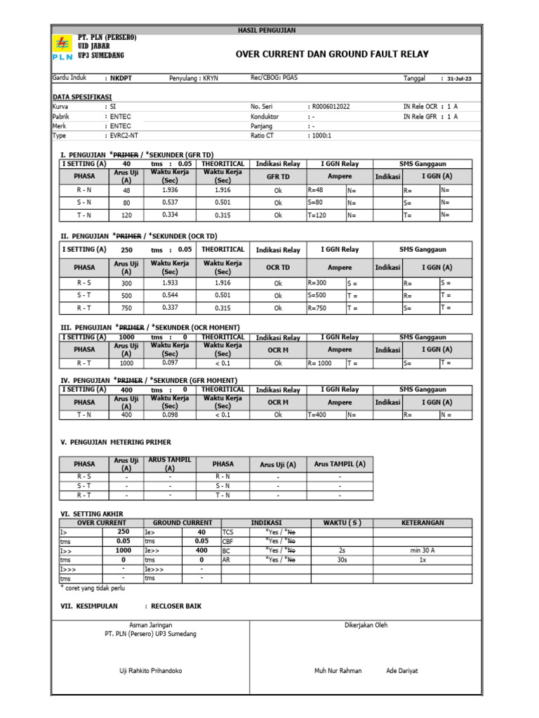 Ba Test Trip Rec Pgas | PDF