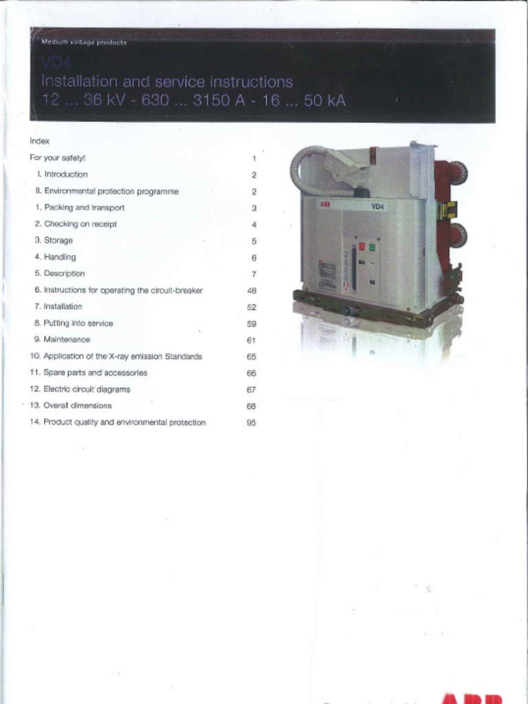 3) Instruction Manual For 22kV VCB | PDF