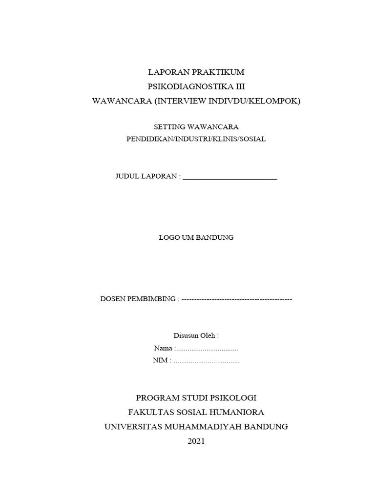 Format Proposal Dan Laporan Interview | PDF