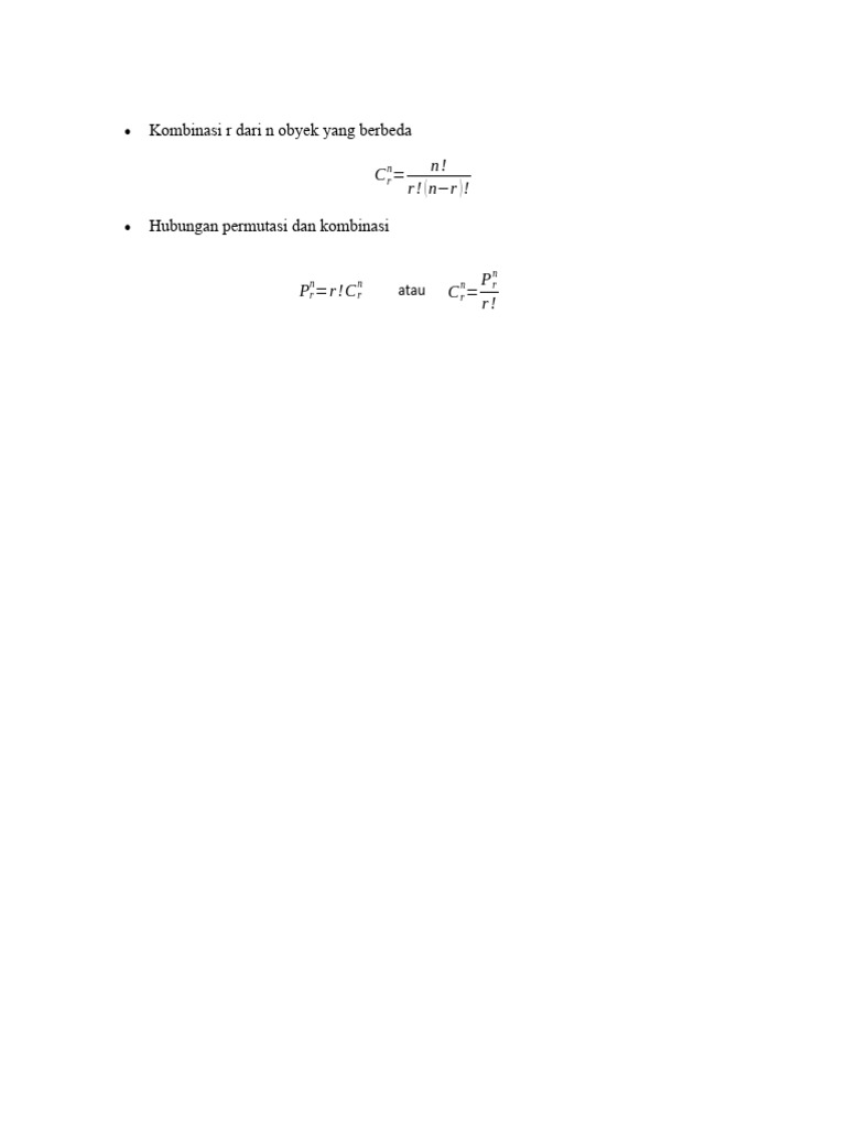 Rumus Kombinasi | PDF