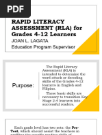 Rapid Literacy Assessment Manual for Grades 4-12 | PDF | Literacy ...