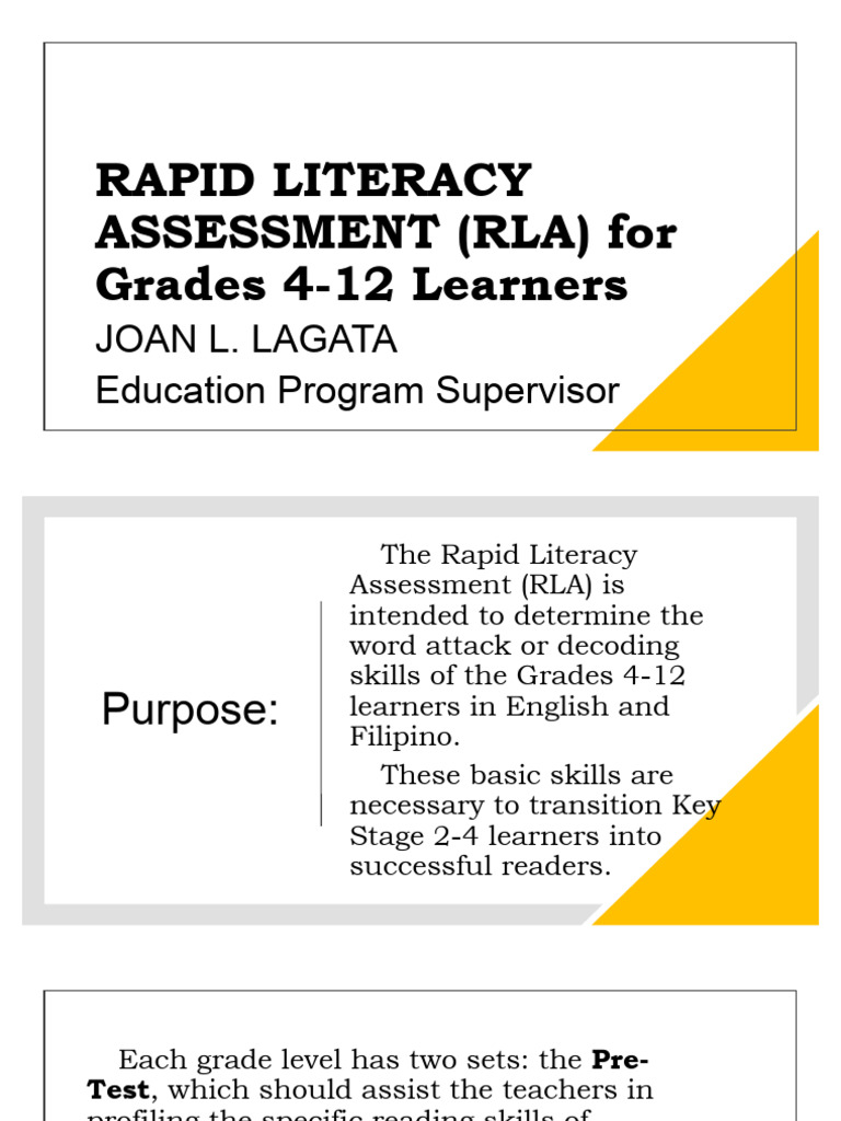 RLA For Grades 4-12 | PDF