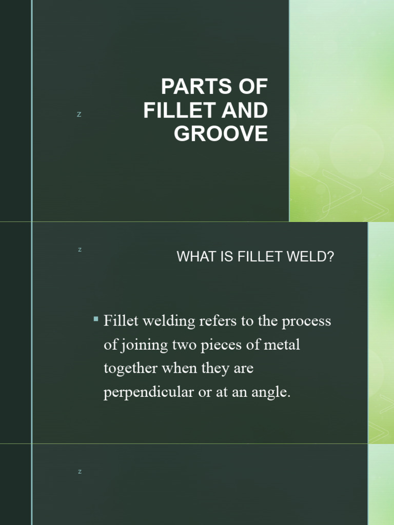 Parts of Fillet and Groove | PDF