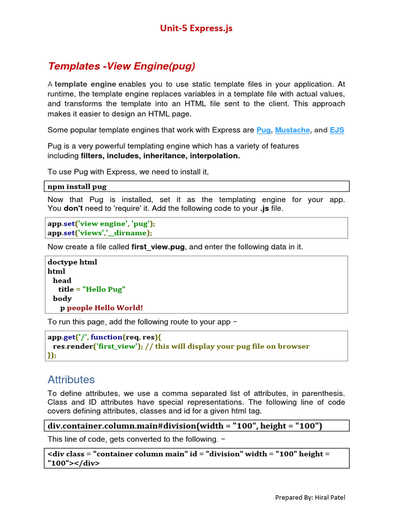 Unit 5 Express Js 2 Pdf Representational State Transfer Web Service
