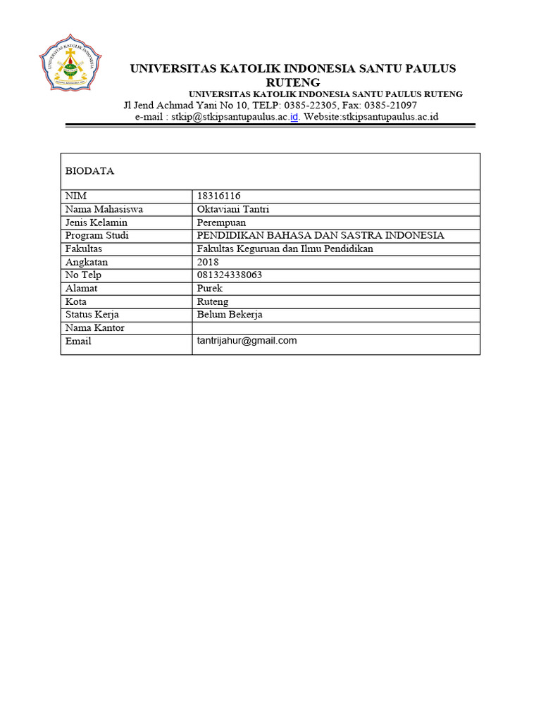 Contoh Data Alumni | PDF