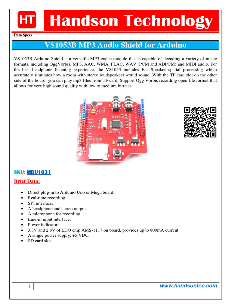 VS1053B Shield | PDF